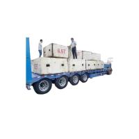 China Steel 3 Axle / 4 Axle Low Bed Trailer Lowbed Semi Trailer 60tons 120ton With 40FT Containers for sale