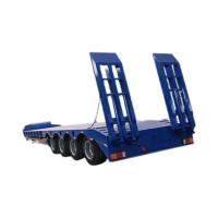 China Customized 4 Axle Low Loader Trailer 60T-100T Lowbed Semi Trailer With Jost E100 Landing Gear for sale