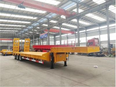 China Jost E100 3 Axle Lowbed Trailer Lowboy Semi Trailer 70t Load Capacity for sale