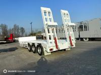 China Jost E100 3 Axles Removable Gooseneck Lowboy Trailer 70t Heavy Truck Tractor Semi Trailer for sale