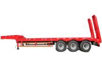 China 60-100 Ton Heavy Duty Flated Bed Trailer 3 Axles Gooseneck Semi Trailer for sale