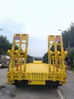 China 60-100 Ton Heavy Duty Flated Bed Trailer 3 Axles Gooseneck Semi Trailer for sale