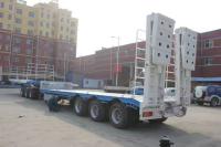 China 3 Axles 60/80/100 Tons Low Bed Truck Trailer Low Platform Trailer With 12 Tires for sale
