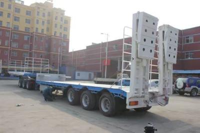 China 3 Axles 60/80/100 Tons Low Bed Truck Trailer Low Platform Trailer With 12 Tires for sale