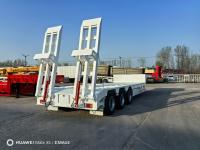 China Efficent 3 Axles Heavy Duty 60/80/100 Ton Low Bed Trailer Low Bed Tractor Trailer for sale