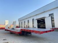 China 60-100T Heavy Duty Lowbed Trailer With Multi Axle Hydraulic 12 Tires for sale