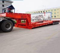 China 90-120t Load Gooseneck Lowbed Trailer Strong Structure Easy Loading for sale