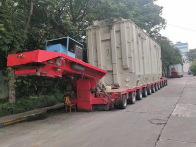 China Jost Kingpin Transport Hydraulic Semi Trailer Modular Flatbed Trailer For Heavy Duty for sale