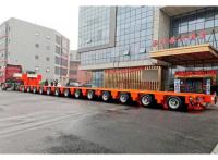 China Jost Kingpin Transport Hydraulic Semi Trailer Modular Flatbed Trailer For Heavy Duty for sale