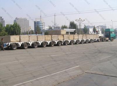 China Modular Semi Trailer With 200/250/300/500 Tons Payload And Heavy Mechanical Suspension for sale