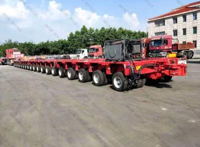 China 200t Hydraulic Modular Trailer Lowboy Steering Extendable Tank Body Transporting for sale