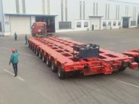 China 300 Ton Heavy Equipment Trailer With Automatic Steering And Jost E100 Landing Gear for sale