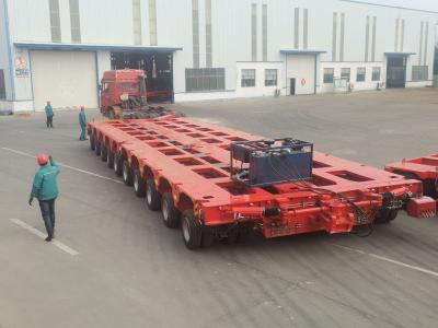 China 6 Axis Lines 180tons Heavy Duty Gooseneck Trailer Drop Deck Semi Trailer for sale