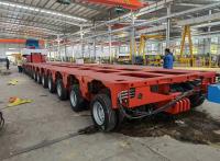 China 500 Tons Hydraulic Flatbed Trailer With Fuwa / BPW Axle And Customization Option for sale