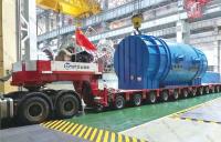 China 500 Tons Hydraulic Flatbed Trailer With Fuwa / BPW Axle And Customization Option for sale