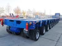 China 12 Axle Cargo Transporting Hydraulic Modular Trailer With Hydraulic Steering for sale