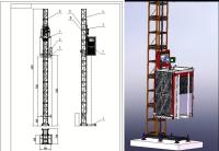 China SC150 Vertical Electric Passenger With Rated Load 1.5 Ton Rated Lifting Speed 22m/min for sale