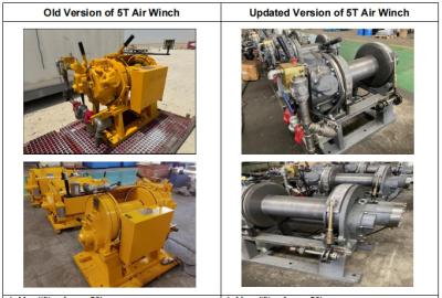 China Overload Protection Pneumatic Lifting Winch 5T For Oilfield Drilling for sale