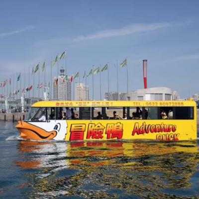 China Fiberglass/Aluminum Amphibious Tour Bus 12m Length 2.5m Beam with 10-36 Passenger Capacity for sale