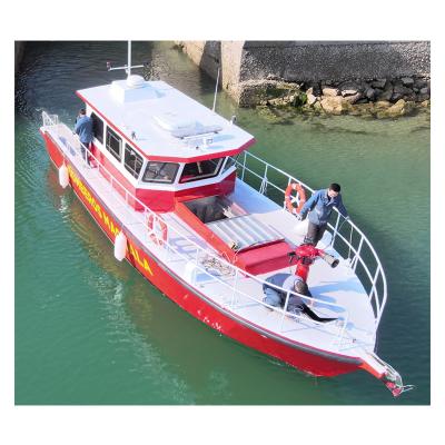 China 13.25m Aluminum Alloy Fire Rescue Boat with 400HP Dual Mercury Engines and 1500GPM Fire Pump for sale