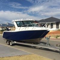 China 7.2m Aluminum Fishing Yacht with 150-250HP Motor and 10-Person Capacity - Customizable Design for sale