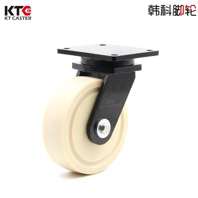China 1400kg 125mm  Mute Heavy Duty Braked Castors / Heavy Duty Roller Casters for sale