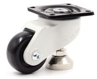 China Aluminum Frame 600kg 3 Inch Polyurethane Casters Adjustable Levelling Castors for sale