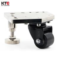China 360 Degree Rotation S45C Black Locking Swivel Casters 75MM for PCB equipment for sale
