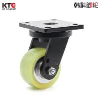 China 400kg 100mm Heavy Duty Polyurethane Casters For Automatic Guided Vehicle for sale