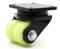 China Flange Type 1700kg 75mm Heavy Duty Dual Wheel Casters Low Height for sale
