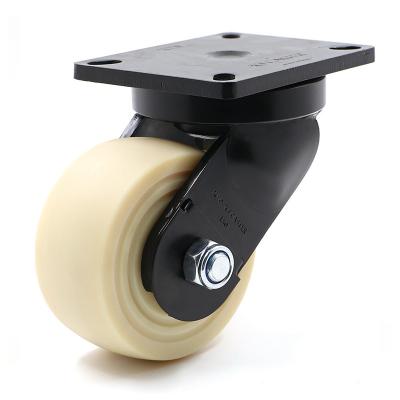 China Fixed Rigid Nylon 650kg Heavy Duty Swivel Casters 75mm For Transport Vehicles for sale