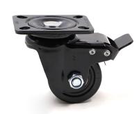 China Nylon 75mm Industrial Swivel Casters Wheels With Brake 700kg for sale