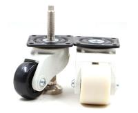 China Automation Equipment 800kg 55MM Polyurethane Swivel Casters Retractable Leveling for sale