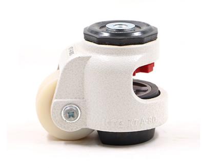China White Aging Resistance Retractable Leveling Casters wheels 42mm 120KG for sale