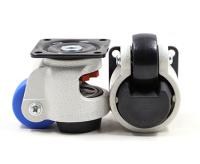 China White Aging Resistance Retractable Leveling Casters wheels 42mm 120KG for sale