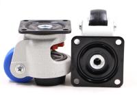China Industrial polyurethane Leveling Stem Caster Heavy Duty Castors 500kg for sale