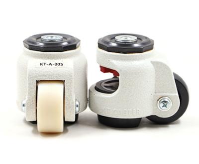 China Stem Type 72mm Retractable Leveling Casters 670kg Fatigue Resistance for sale