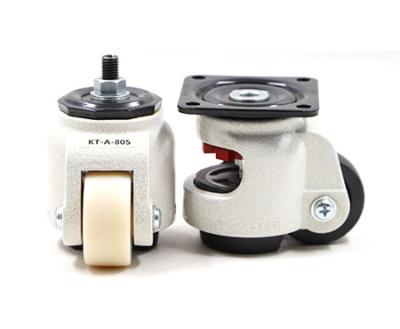 China Heavy Duty MC Nylon Retractable Leveling Casters 100KG Load Capacity for sale