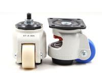 China Aluminum Alloy 35KG 42mm Retractable Leveling Casters wheels Good Toughness for sale