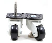 China Swivel Fixed PA6 Material Adjustable Height Leveling Casters 150kg for sale