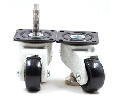 China Swivel Fixed PA6 Material Adjustable Height Leveling Casters 150kg for sale