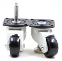 China White Nylon 2400kg 3 Inch Adjustable Height Caster Wheels For Automation Equipment for sale