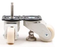 China moving fixing 800kg Adjustable Height Swivel Casters 76mm Locking Stem Casters for sale