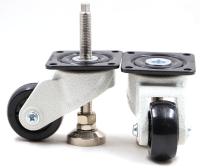 China Aluminum Alloy 76mm Lockable Swivel Casters / Rotating Trolley Wheels for sale