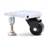 China 360 Degree Rotation S45C Black Locking Swivel Casters 75MM for PCB equipment for sale