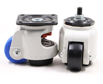 China Retractable Leveling Feet 62mm Heavy Duty Outdoor Caster Wheels 340KG for sale