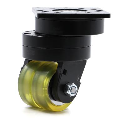 China Industrial 600kg 6 Inch plate Agv Casters Wheels High Impact Strength for sale