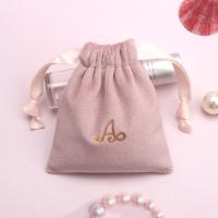 China Luxury Velvet Jewelry Pouch Anti Scratch Lining Secure Drawstring Closure 3x4 Inch for sale