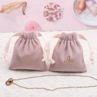 China Luxury Velvet Jewelry Pouch Anti Scratch Lining Secure Drawstring Closure 3x4 Inch for sale