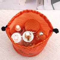China Round Bottom Gift Drawstring Satin Bag Digital Full Printing Customized for sale